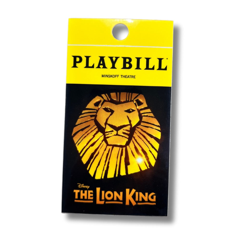 Lion King Playbill Sticker – Broadway Up Close